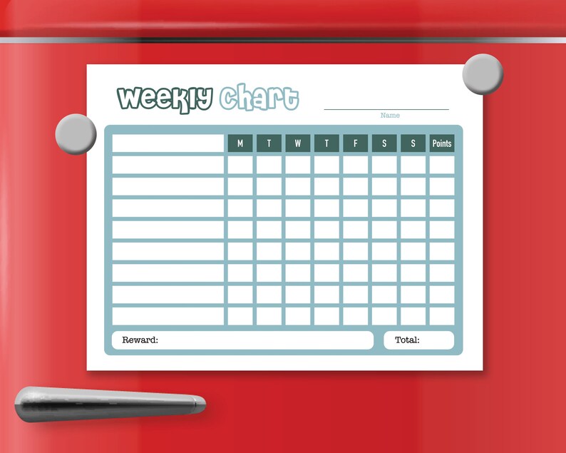 Chore Chart for Kids, Kids Chores, Boy and Girl Chore Chart ...