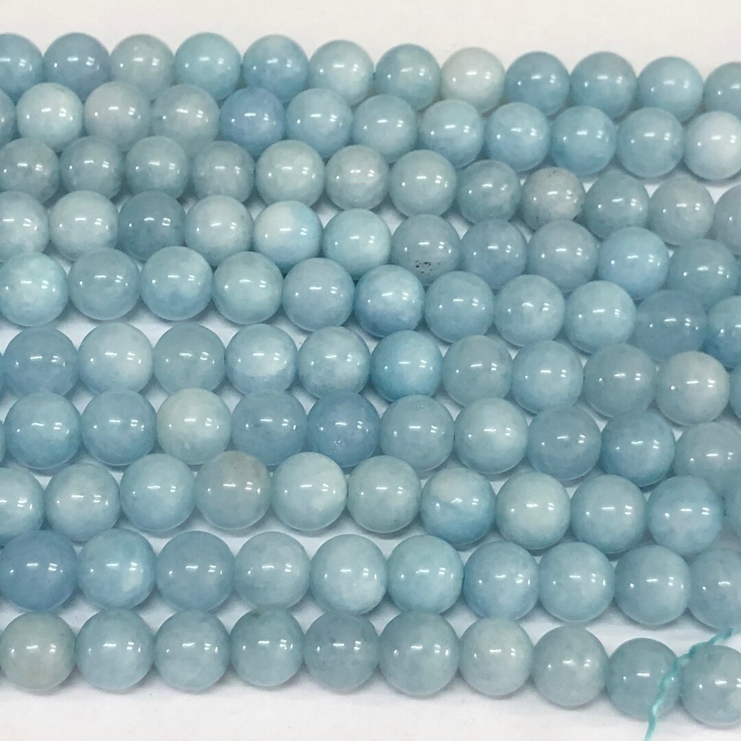 Blue Jade Round Beads ,gemstone Loose Beads 6mm 8mm 10mm Full Strand - Etsy