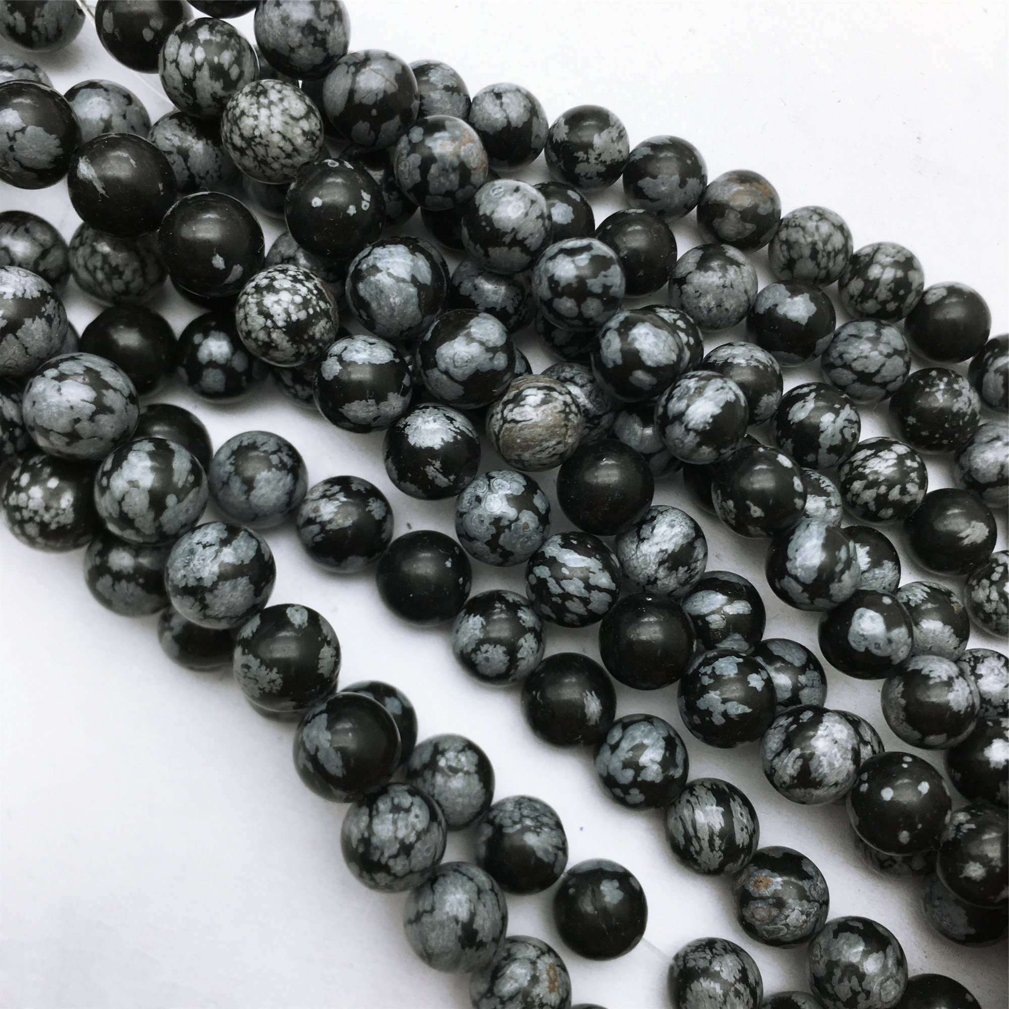 Snowflake Jasper Round Beads 6mm 8mm 10mm 12mm Gemstone | Etsy