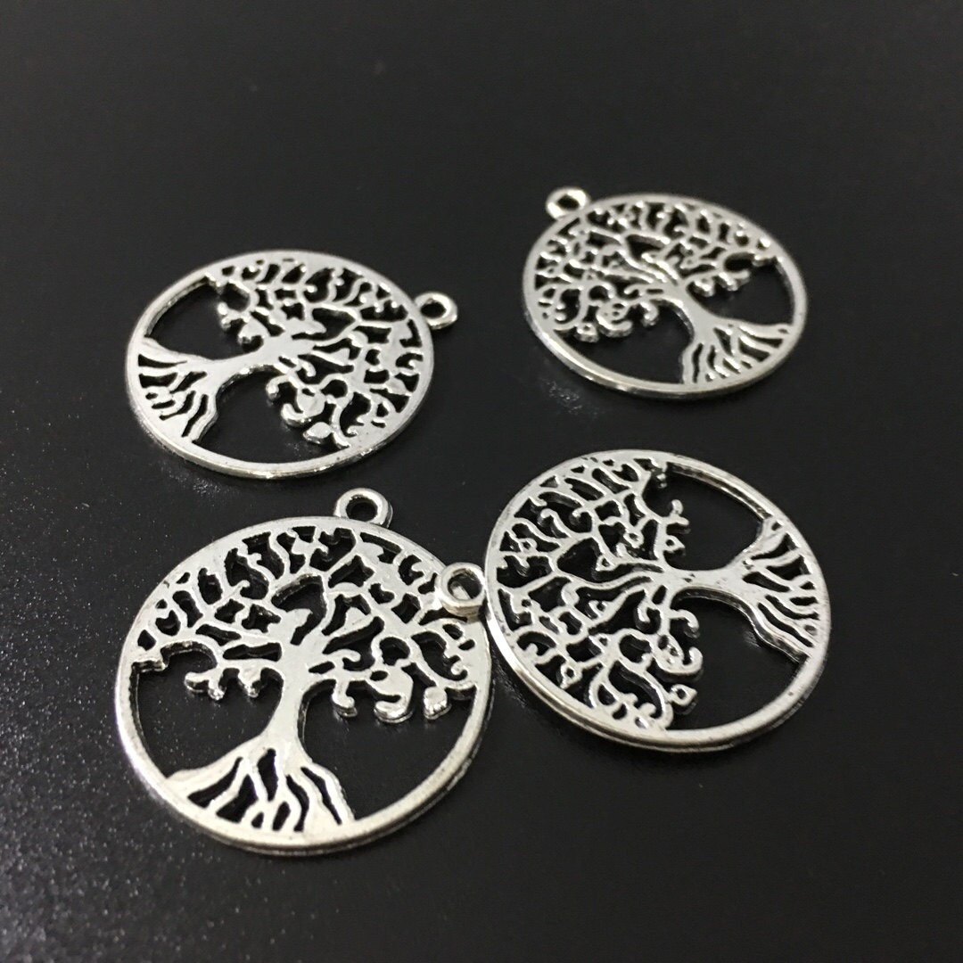 Bulk 50pcs Antique Silver Tree of Life Pendants , Tree of Life Charms ...