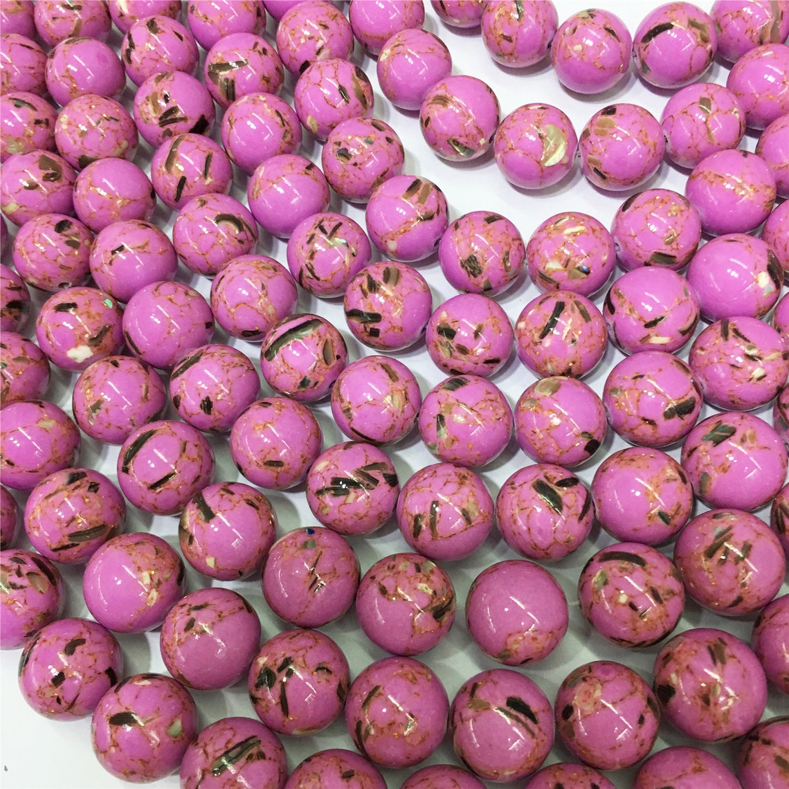 Magnesite Round Beads dark Pink Gemstone Beads 8mm 10mm Full - Etsy