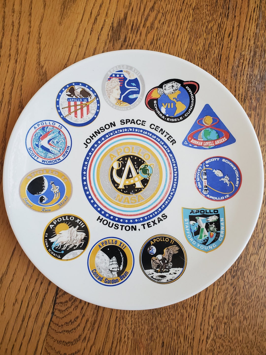 Johnson Space Center Apollo Plate - Etsy