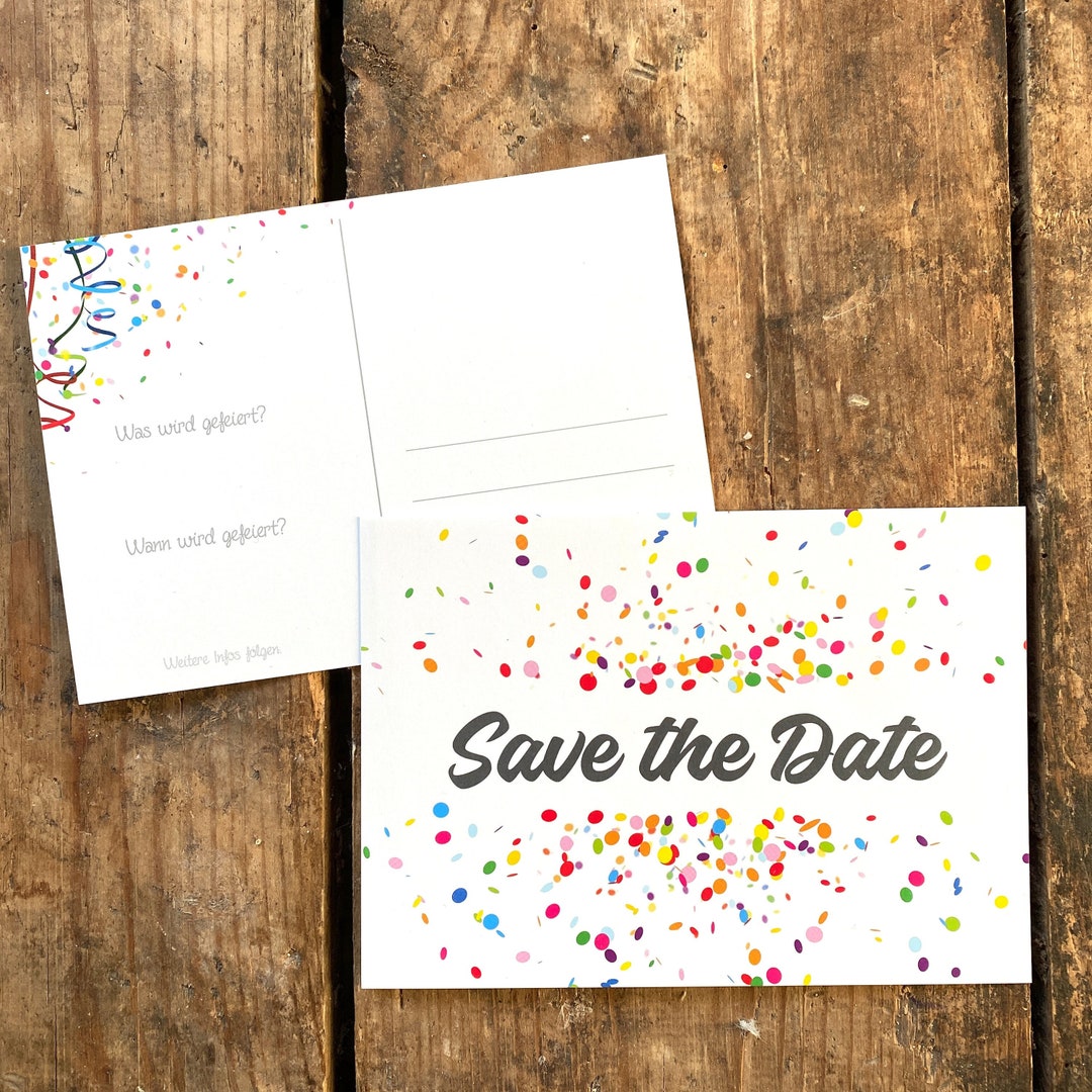 Save the Date Cards Birthday Invitation Youth Consecration Party ...