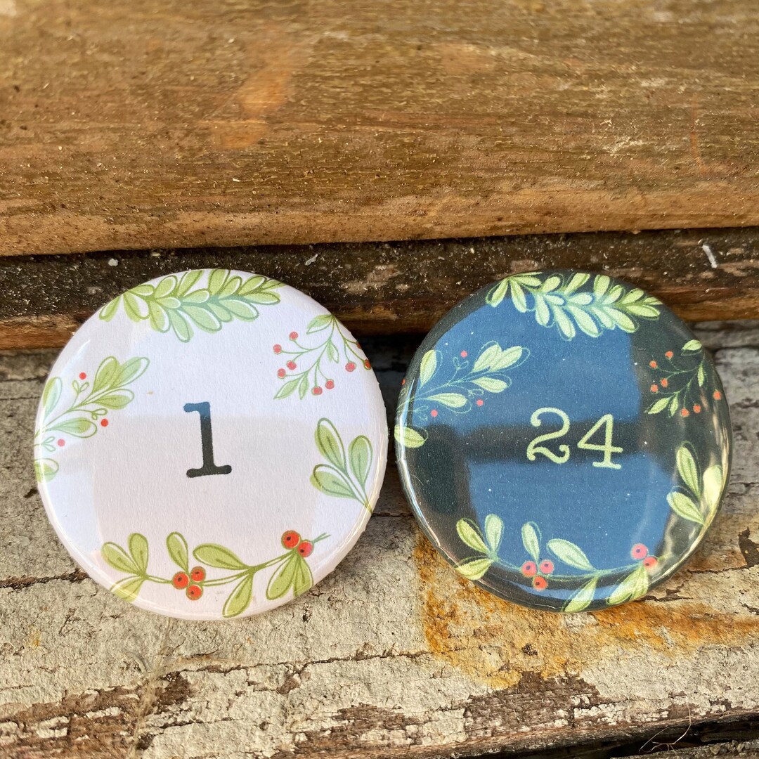Buttons Advent Calendar Advent Calendar Numbers Numbers - Etsy