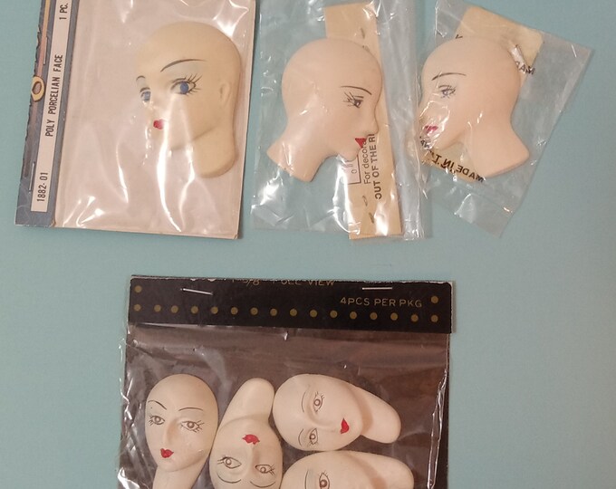 Resin Heads,painted Lady Face,poly Porcelain Resin Faces,profile Lady ...