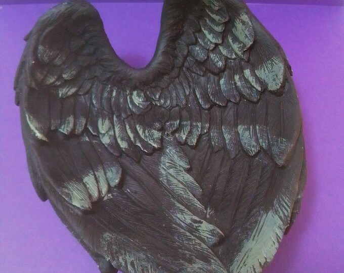 Lg. Raven Wing Bowl,raven Wings,raven Wing Decor,gothic Raven Wing Bowl ...