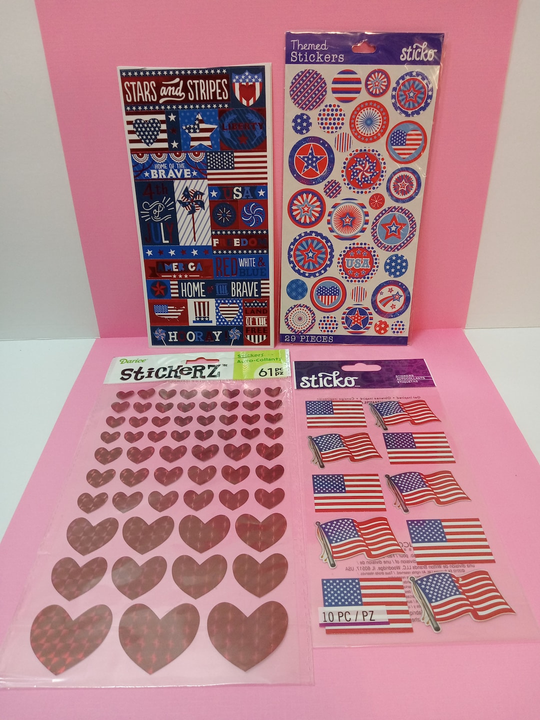 Patriotic Stickers,usa Stickers,4th July Stickers,hologram Stickers ...
