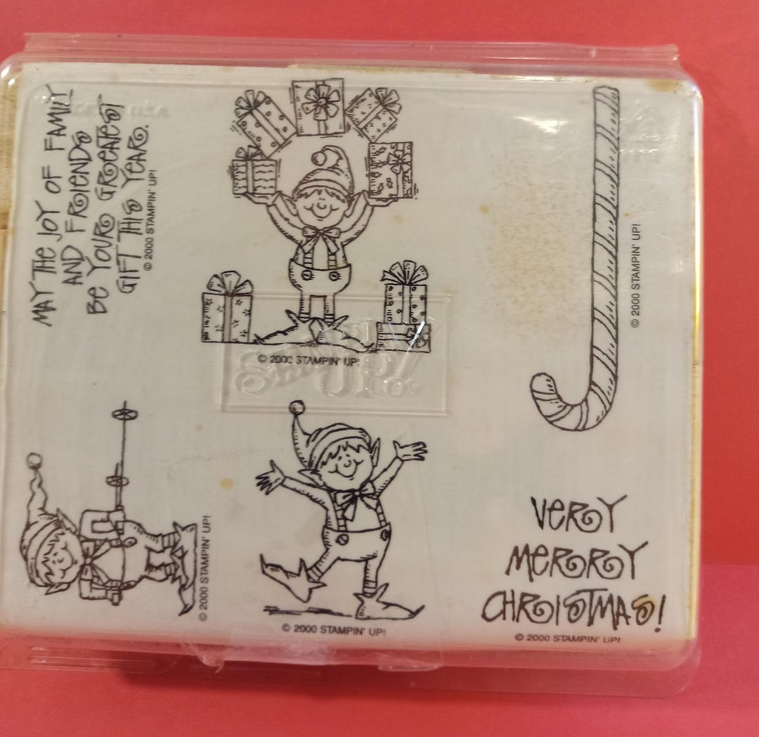 Elf Stamps,christmas Stamp Set,holiday Rubber Stamps,whimsicle Stamps ...