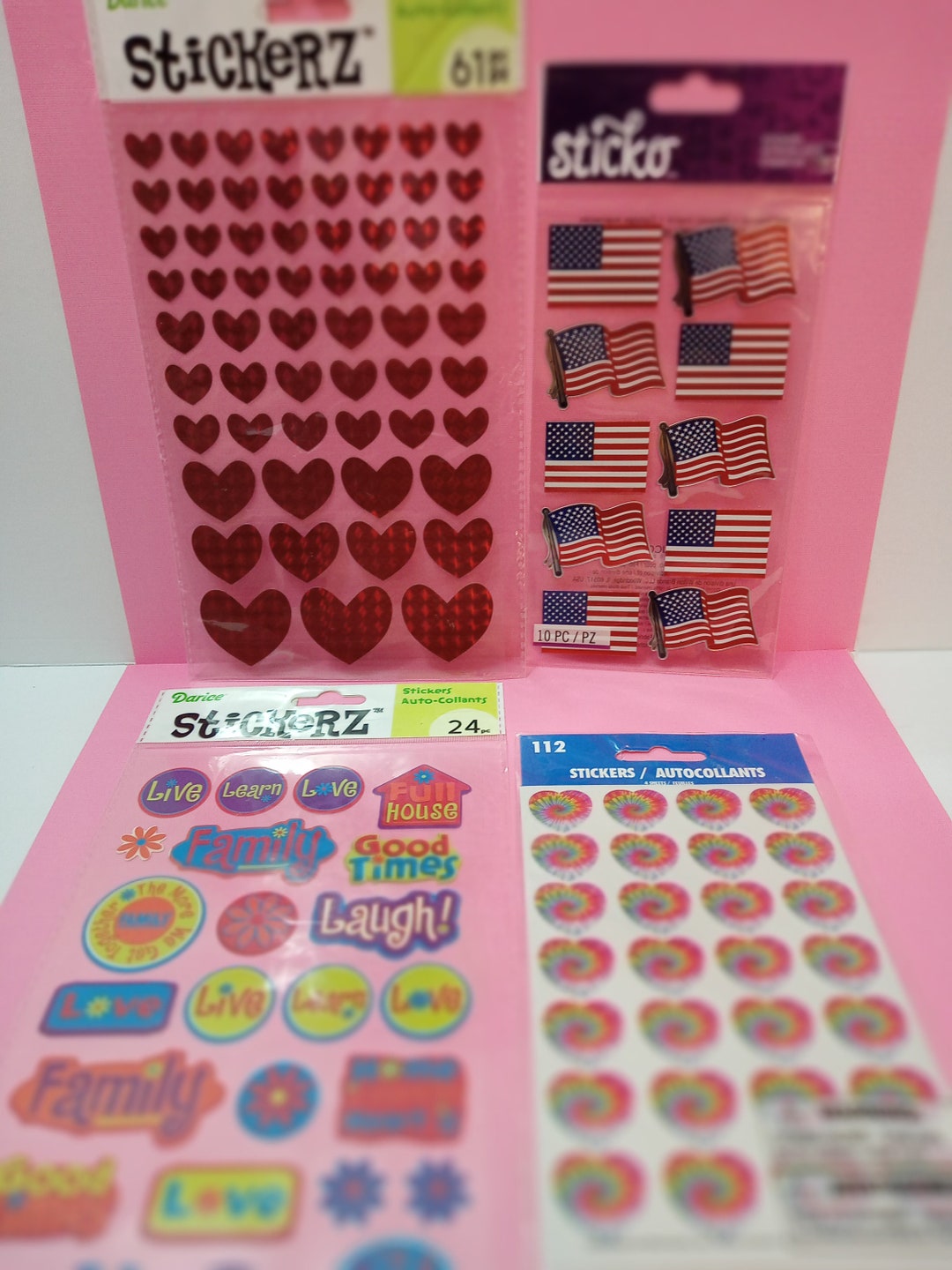 Patriotic Stickers,flag Stickers,hologram Stickers,family Stickers ...
