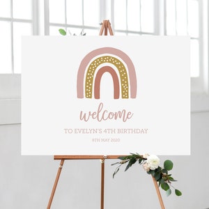 Rainbow Welcome Poster, Welcome Sign, Printable, Digital File, Rainbow ...
