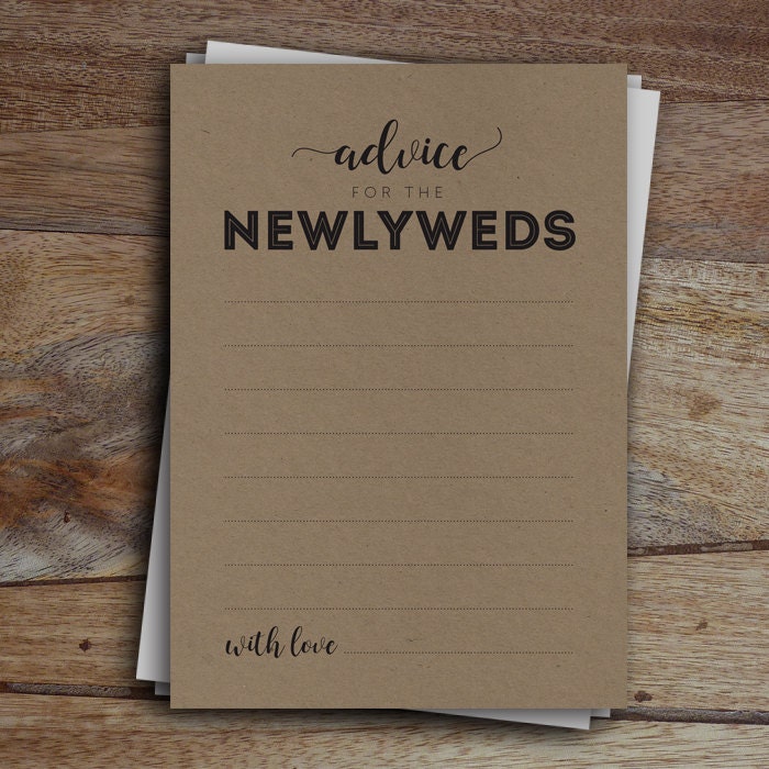 Advice Card For Newlyweds Wedding Advice Cards Printable Etsy Australia