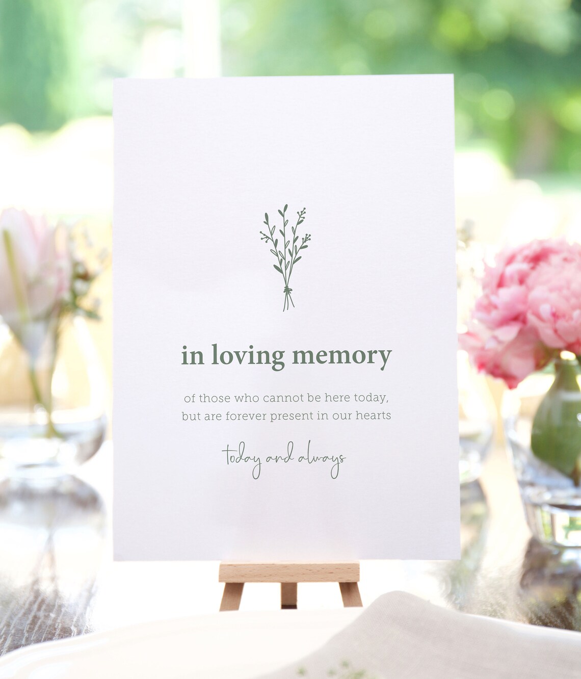 In Loving Memory Signs for Wedding Memorial Sign Memory | Etsy