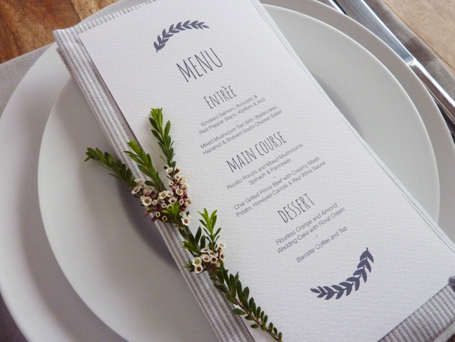 Wedding Menu Printable Custom DIY Wedding - Etsy