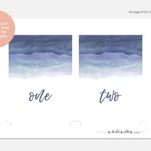 Wedding Table Numbers, Watercolour Table Numbers, Instant PDF ...