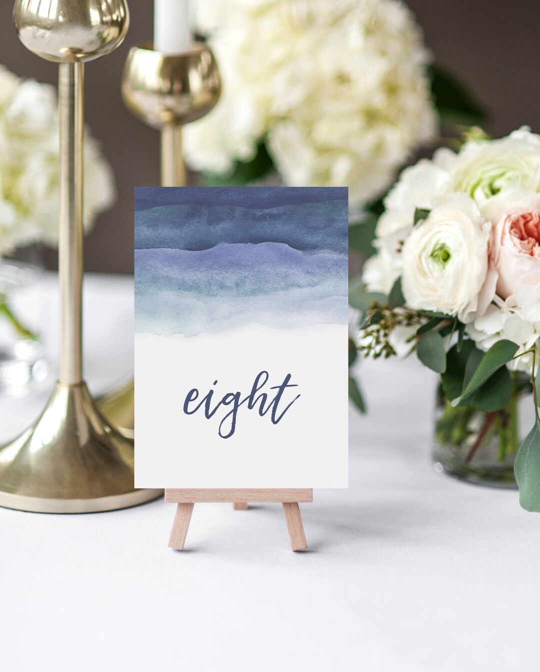 Wedding Table Numbers, Watercolour Table Numbers, Instant PDF ...