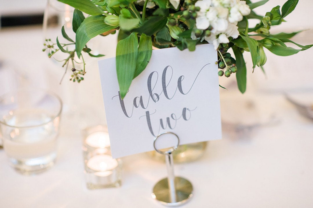 Wedding Table Numbers - Printable Design - Etsy