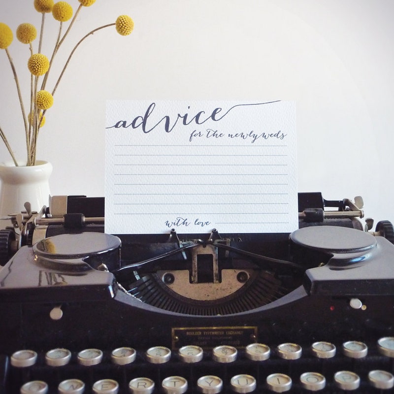 Wedding Advice Cards - Etsy