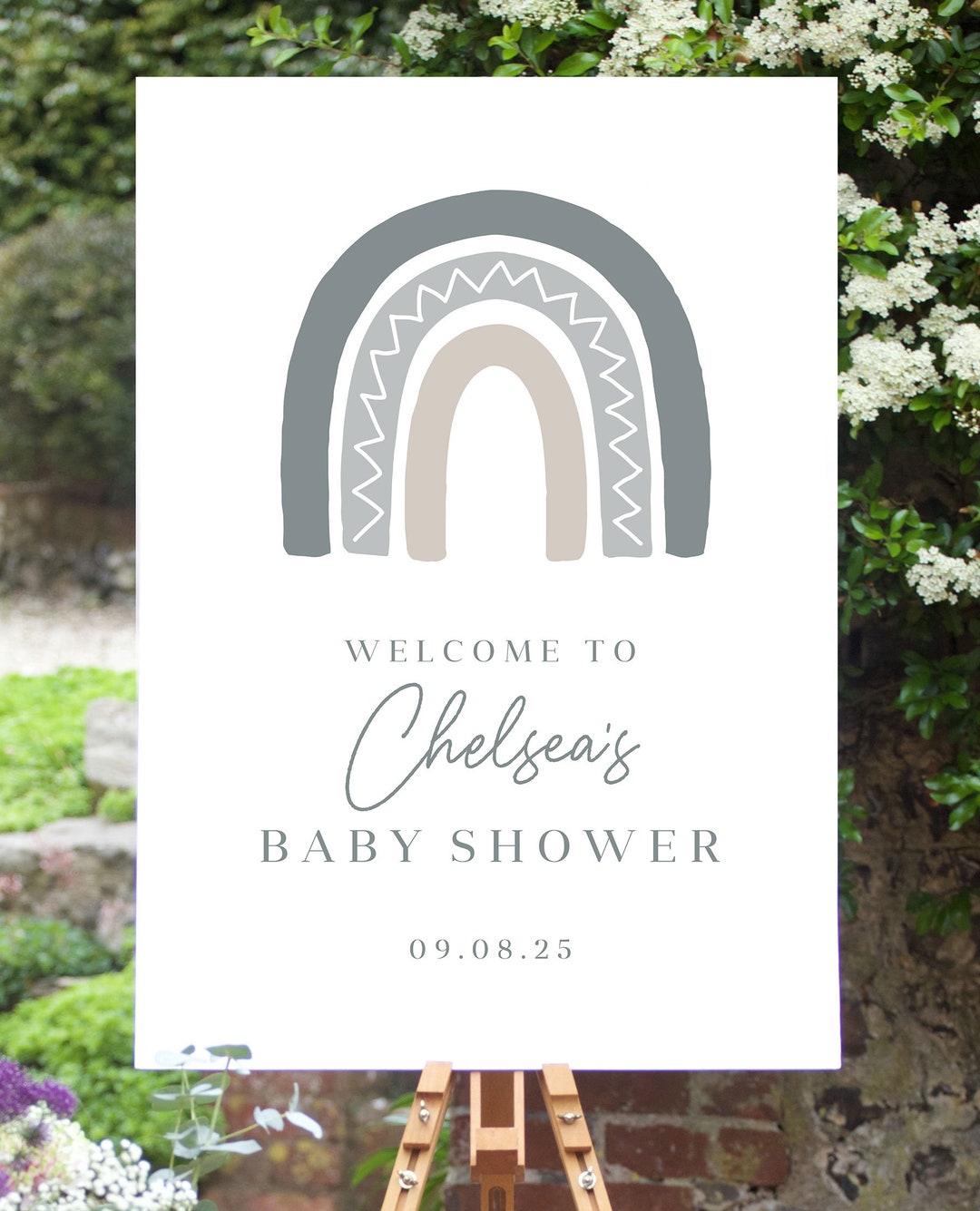 Boho Baby Shower Rainbow Welcome Poster Rainbow Welcome - Etsy