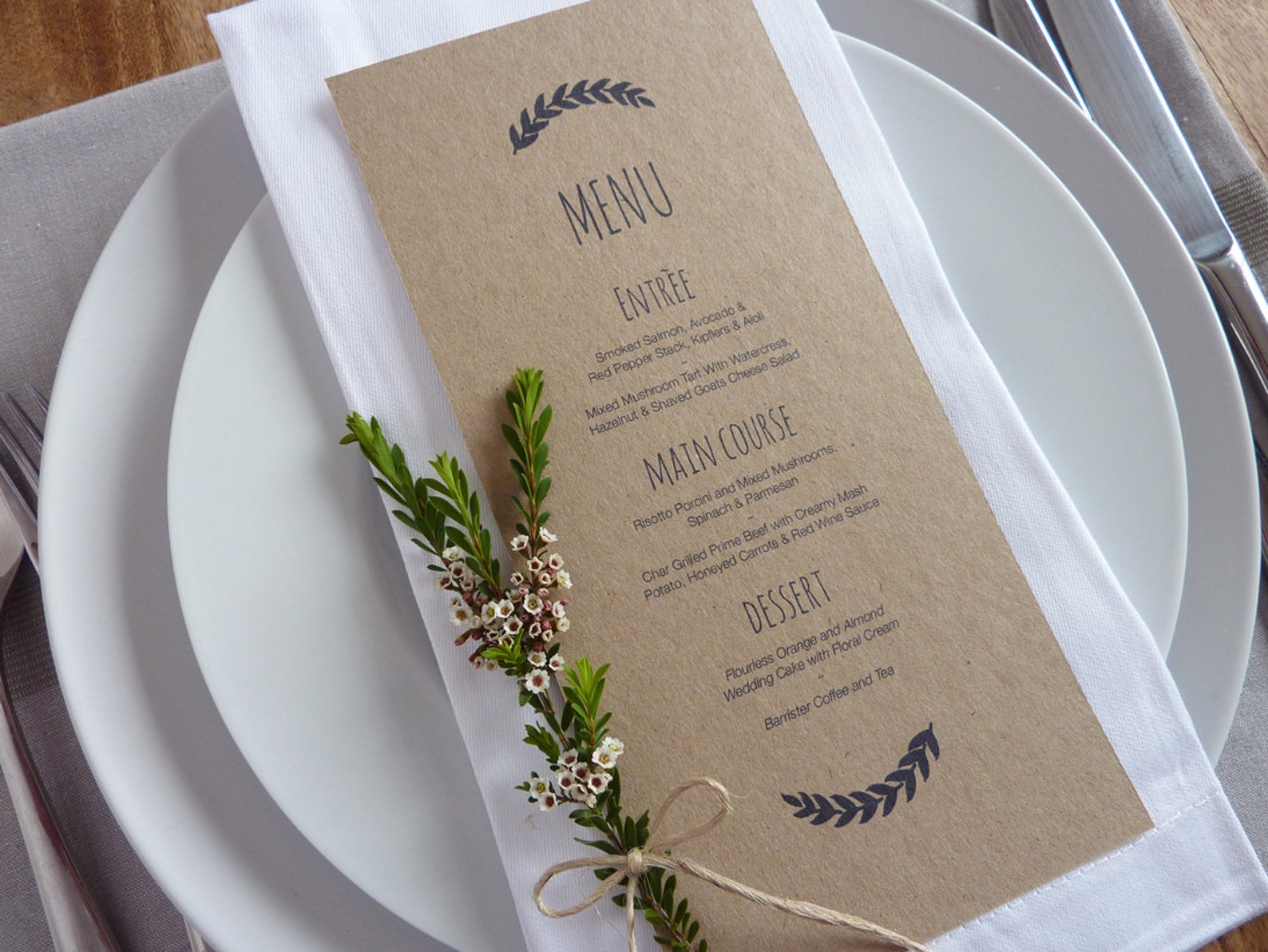 Wedding Menu Printable Custom DIY Wedding - Etsy