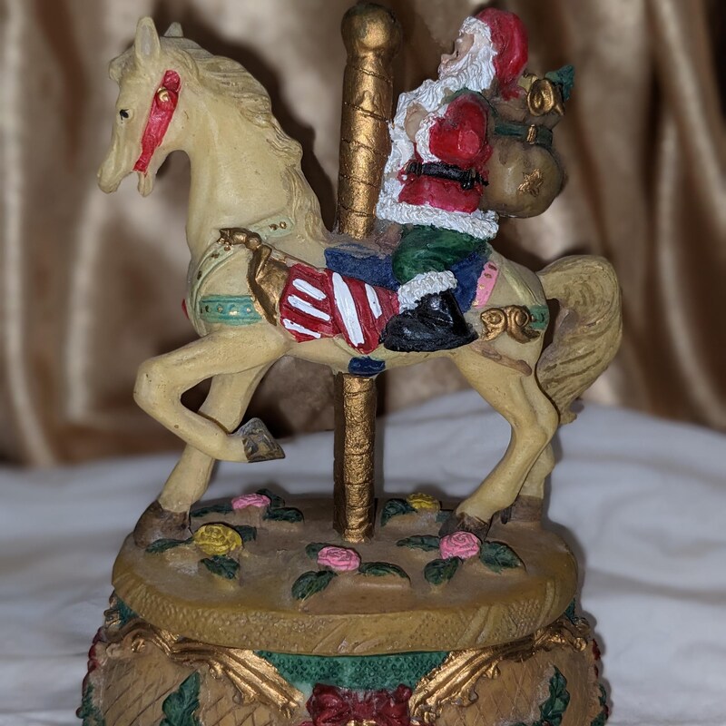 Santa Carousel Horse - Etsy