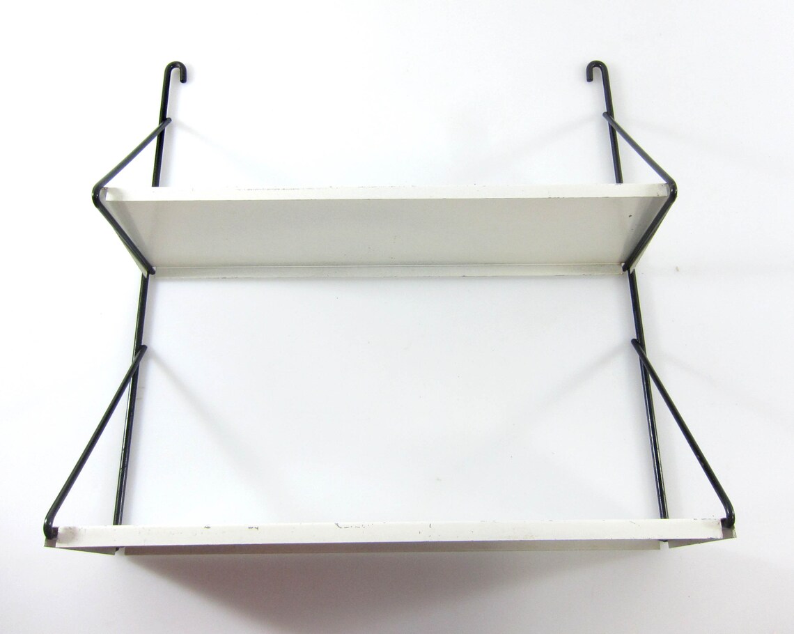 Tomado / Pilastro 1950s White and Black Shelves Retro - Etsy