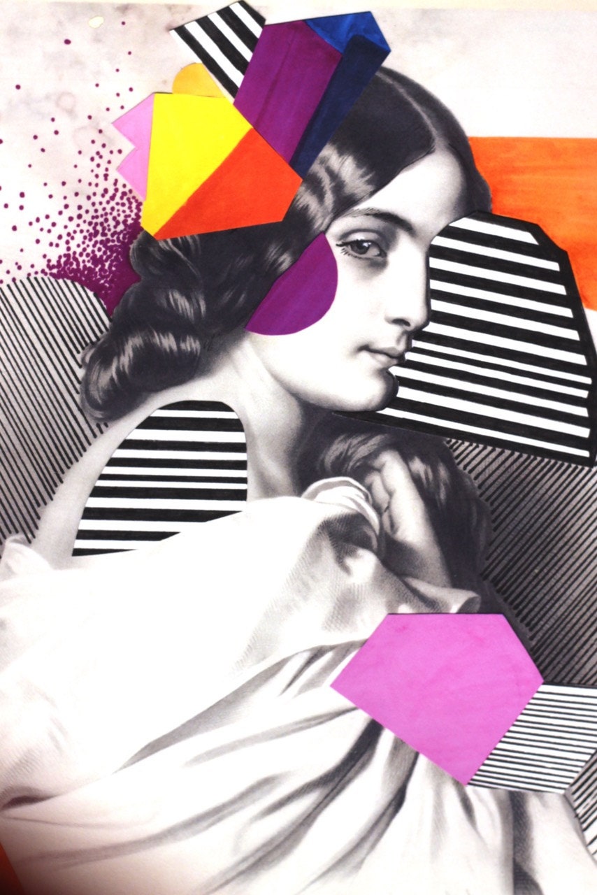 The Three Graces Collage Art Print A4 Charm Beauty Joy - Etsy