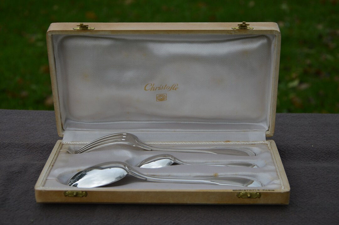 Christofle Dining Set Individual Box 3 Pieces Versailles Pattern Fork ...