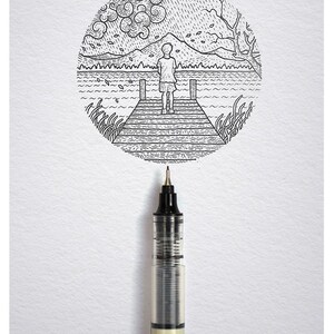 Precision Fineliner Pens Ultra-fine Needle Tip, Quick-drying, Smudge ...