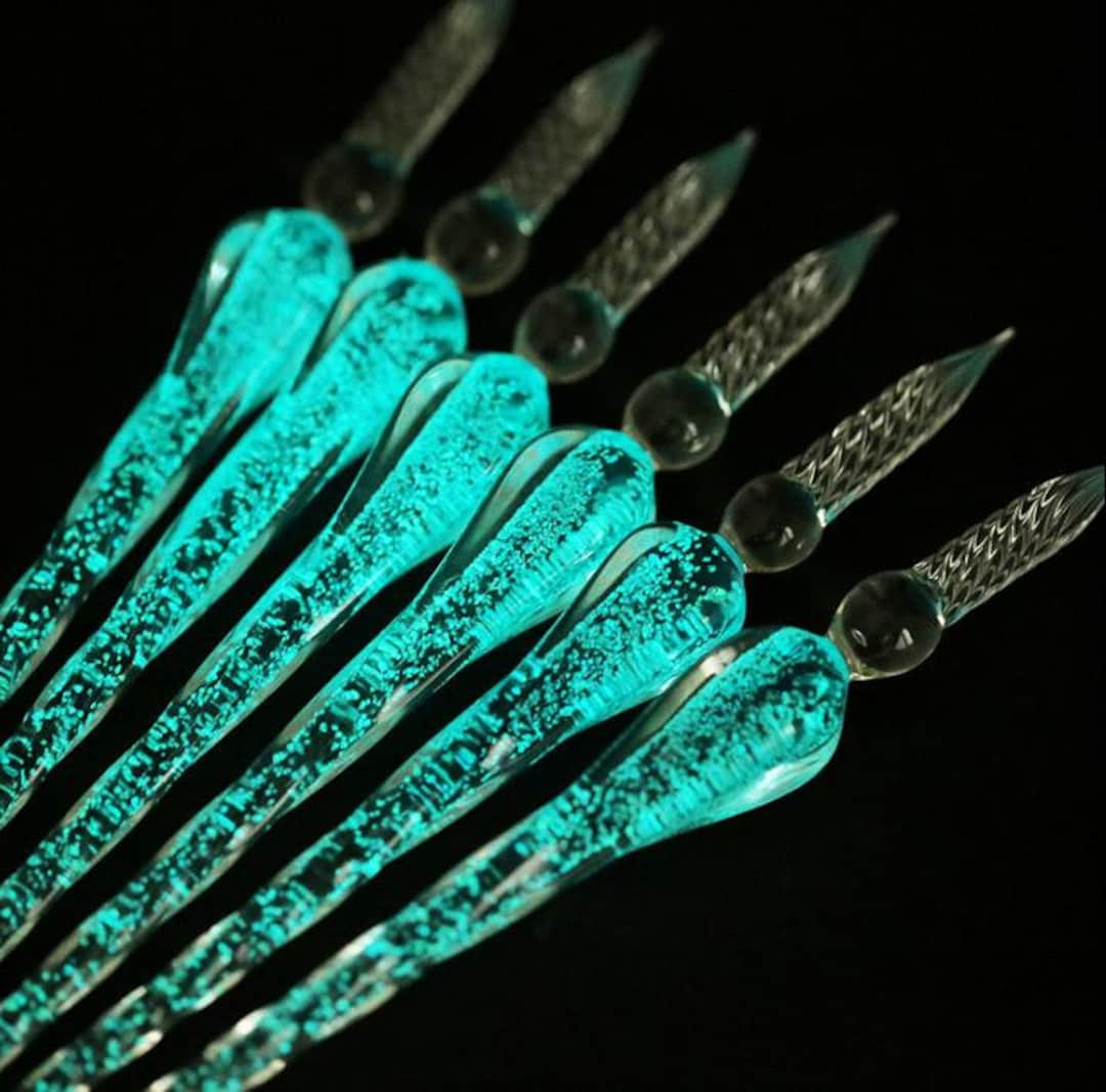 Luminous Handcrafted Crystal Dip Pen: Elegant Retro Writing Instrument ...