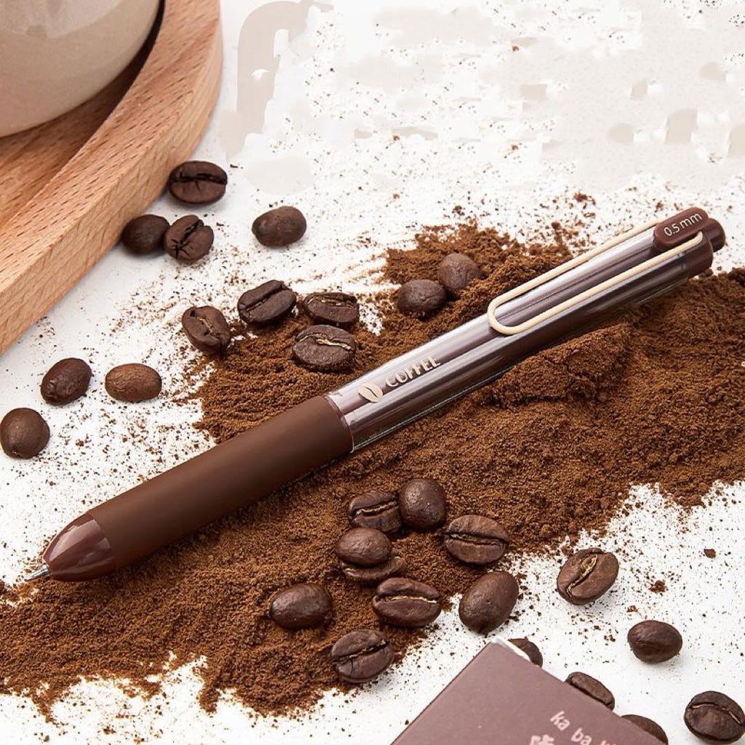 Set of 4 Scented Gel Pens, Coffee & Rose Fragrance 0.5mm , Smooth ...