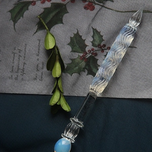 Mystic Glass Dip Pen, Handblown Crystal Calligraphy Pen With Orb End ...