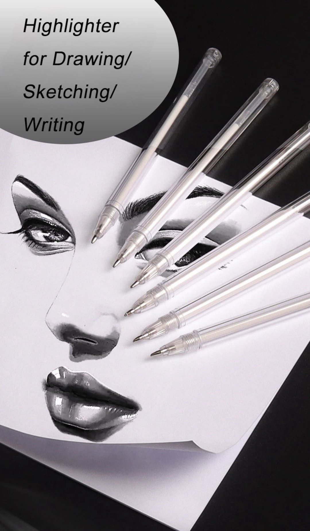 10pcs Highlighters, White Drawing Pen, Marker Pen, Paint Pen for ...