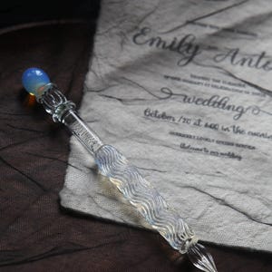 Mystic Glass Dip Pen, Handblown Crystal Calligraphy Pen With Orb End ...