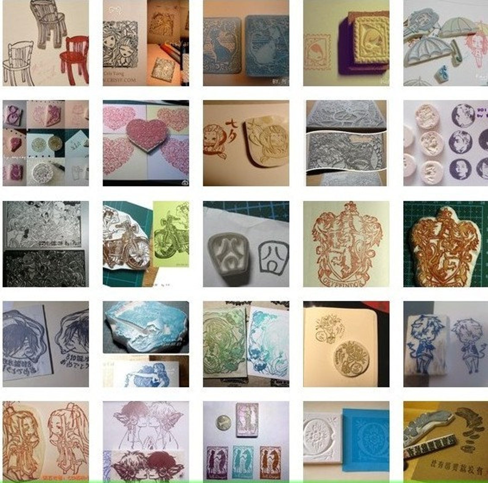 Set of 16 50mm X 50mm X10mm Rubber Carving Blocks DIY for - Etsy