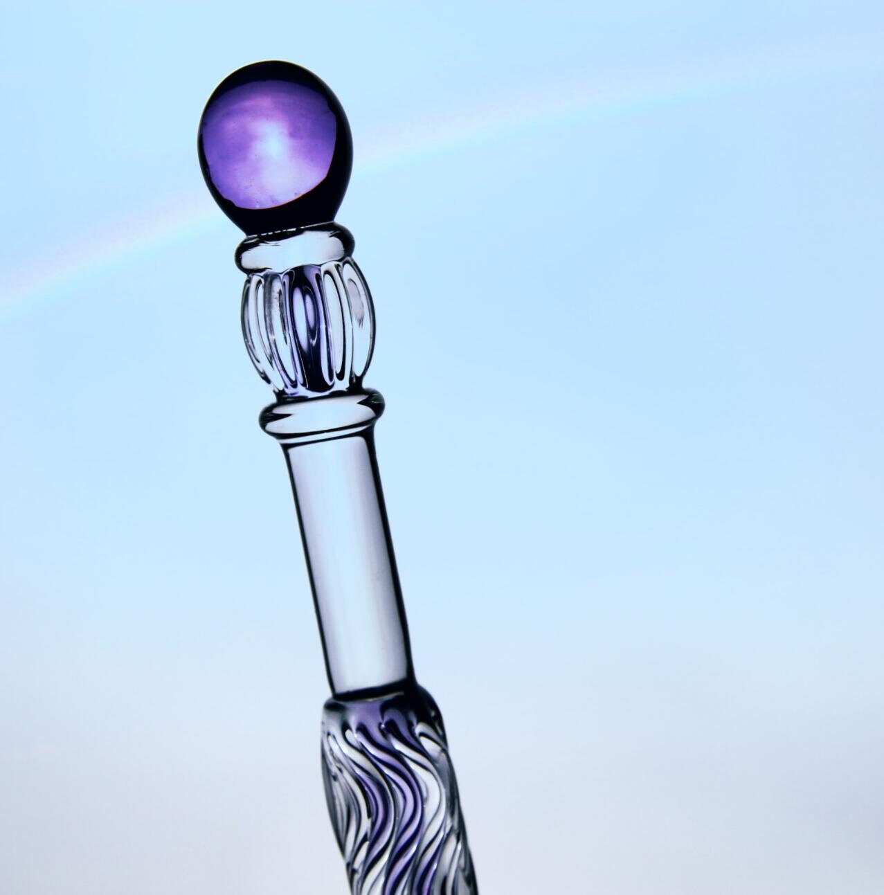 Mystic Glass Dip Pen, Handblown Crystal Calligraphy Pen With Orb End ...