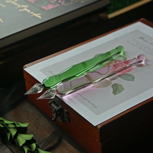 Glass Dip Pen Handmade Japanese Glass Pens Solid Color Glass Art Pen ...