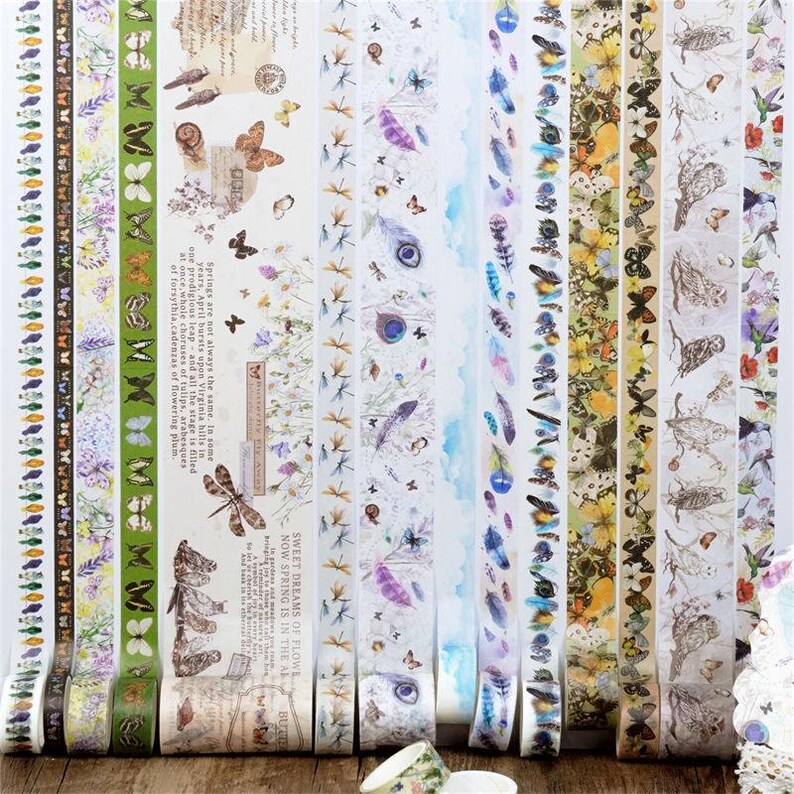 Nature Washi Tape Set: 20 Rolls Vintage Watercolor Masking Tape - Etsy