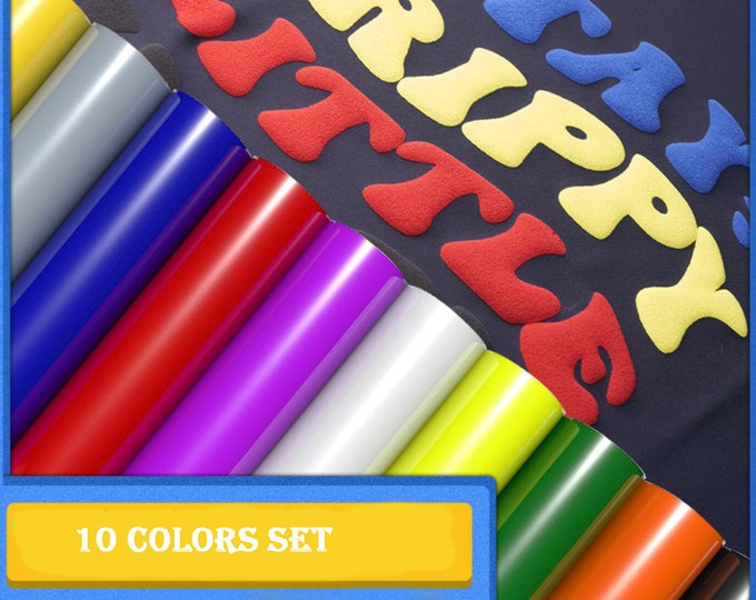 Metallic Puff Vinyl Heat Transfer 10 X 1 Yd Puffy Vinyl 3D Puff Vinyl ...