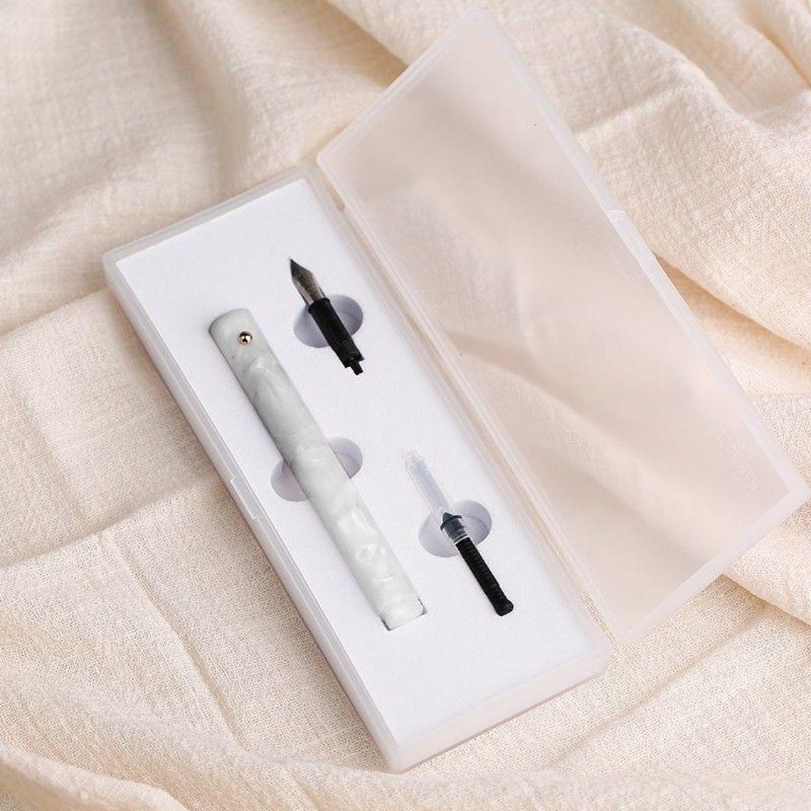 Resin Glass Dip Pen Set – Jade, Pearl, Mosaic, Confetti Styles ...