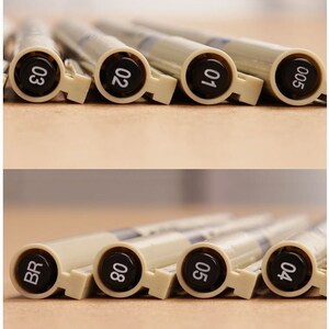 Precision Fineliner Pens Ultra-fine Needle Tip, Quick-drying, Smudge ...