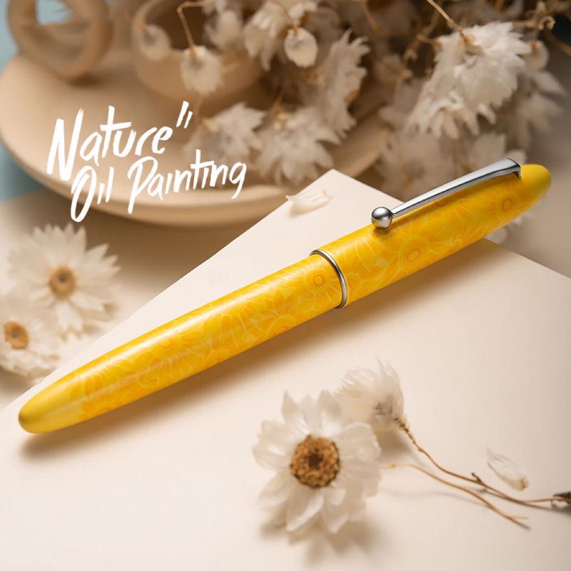 Elegant Daisy & Sunflower Fountain Pen With Matte Finish - Floral ...