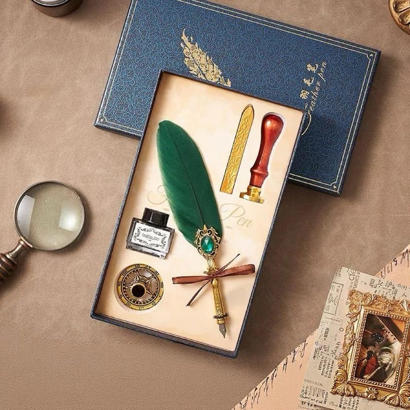 Quill and Ink Set - Etsy