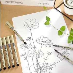 Precision Fineliner Pens Ultra-fine Needle Tip, Quick-drying, Smudge ...