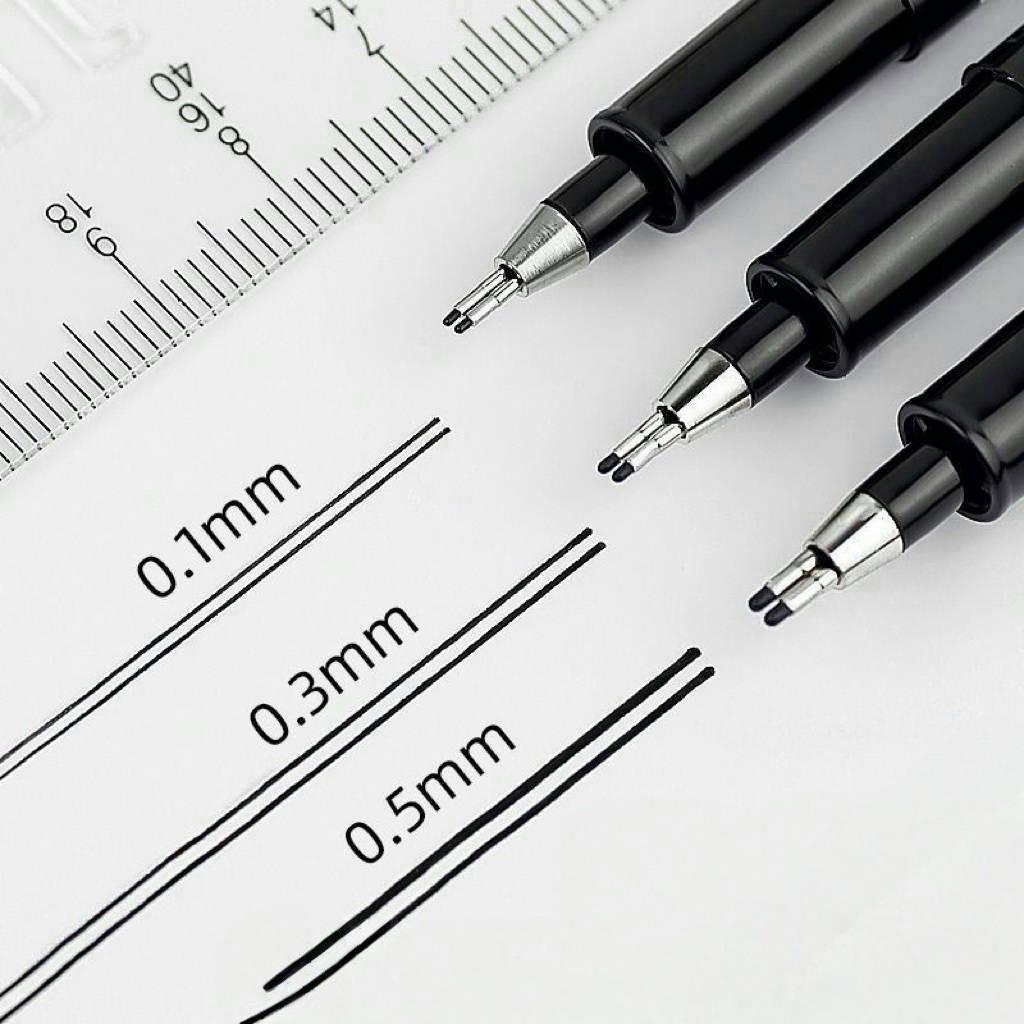 Dual Tip Fineliner Pens: Waterproof Double Line Drawing Set - Etsy