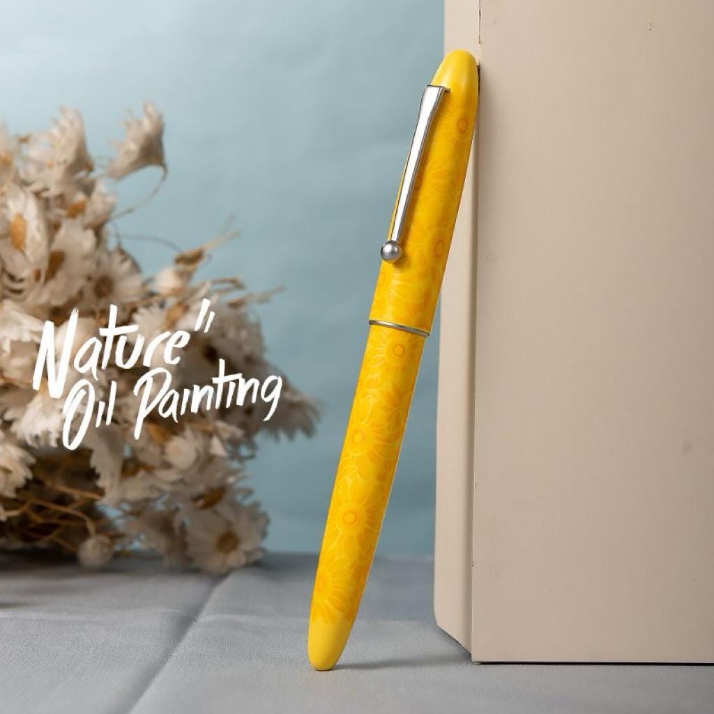 Elegant Daisy & Sunflower Fountain Pen With Matte Finish - Floral ...