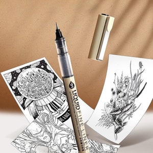 Precision Fineliner Pens Ultra-fine Needle Tip, Quick-drying, Smudge ...
