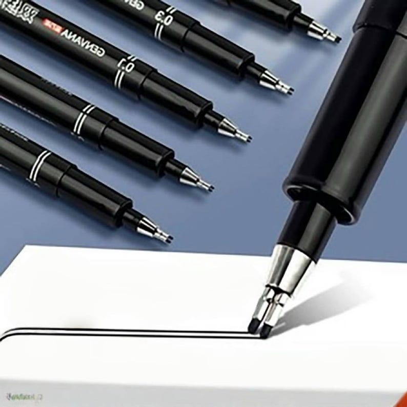 Dual Tip Fineliner Pens: Waterproof Double Line Drawing Set - Etsy