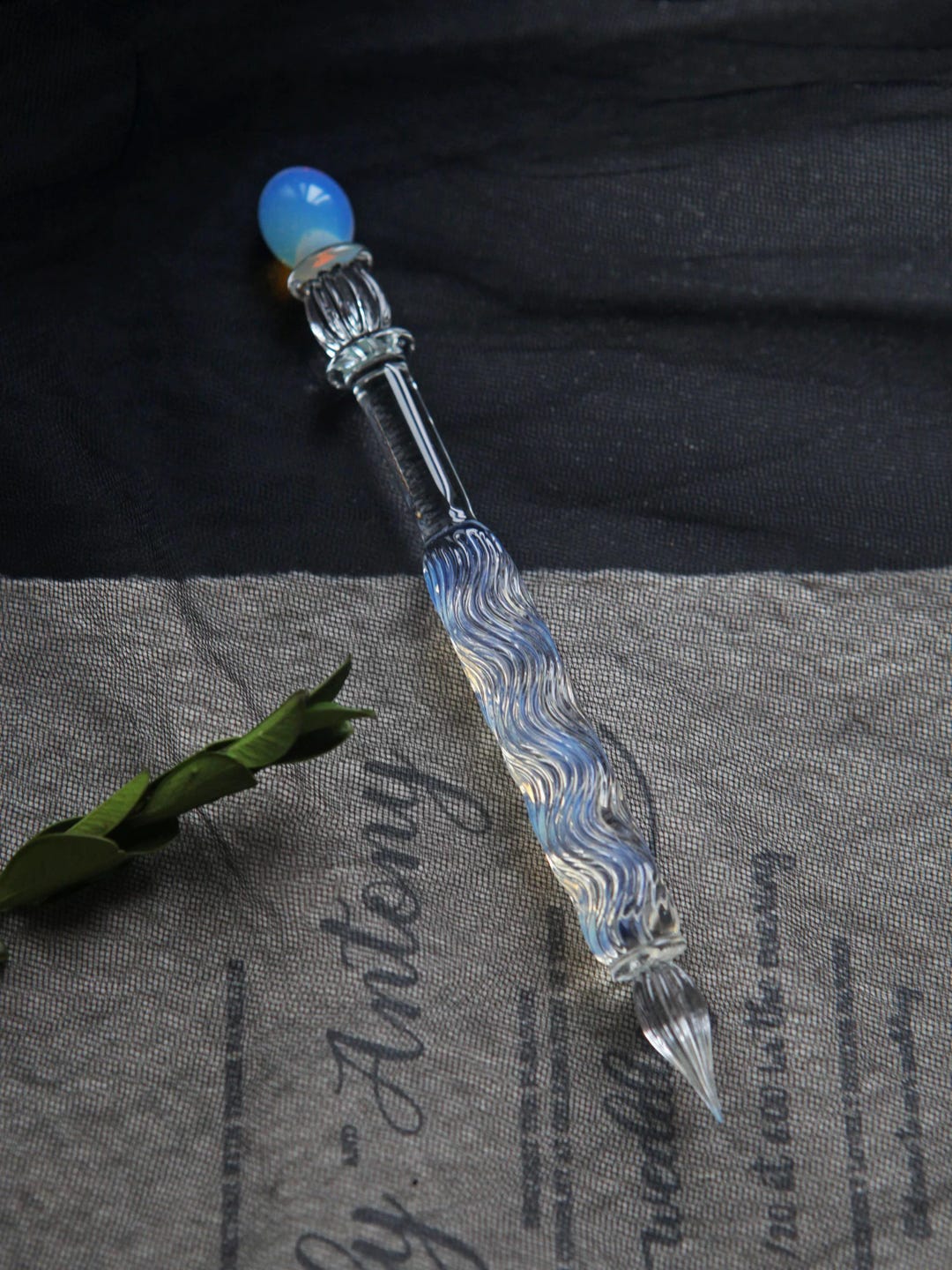Mystic Glass Dip Pen, Handblown Crystal Calligraphy Pen With Orb End ...