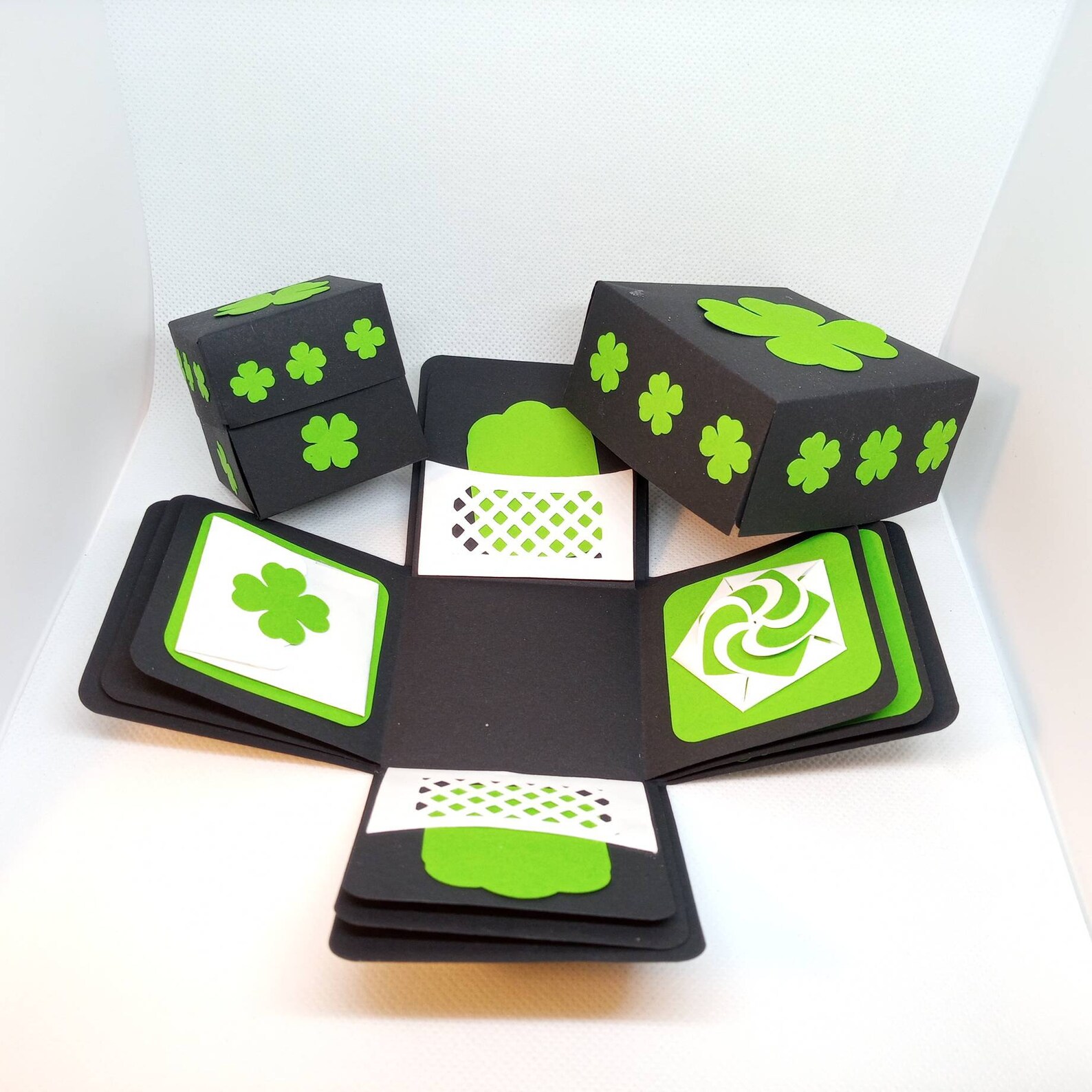 Exploding Box SVG, Shamrock Box, St. Patty's Day Gift, St. Patrick's ...