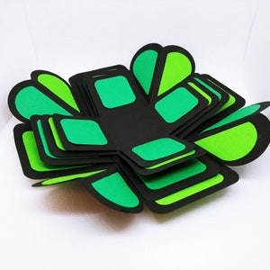SVG Exploding Box, Explosion Heart Card, St. Patrick's Shamrock, Card ...